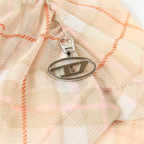 【楽天市場】★diesel ディーゼル レディース★dメタルロゴチャーム 透け感 ストレッチ チェック柄キャミソール【t Solas Drap】【サイズs】【ピンクベージュ系】die L T