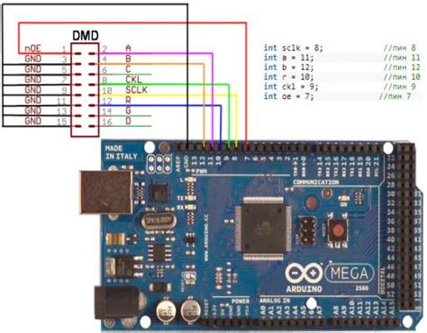 Связка Mega2560 с P10 Led Module Аппаратная платформа Arduino