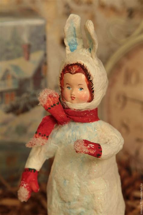 Купить Ватная игрушка Мальчик зайчик белый мальчик зайчик ватная игрушка игрушка на