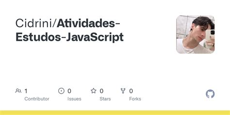 GitHub Cidrini Atividades Estudos JavaScript