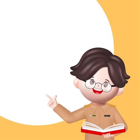 Premium Vector Thai Teacher In Uniform Character Education In The