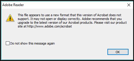 Adobe Acrobat Error This File Appears To Use A New Format Resolved