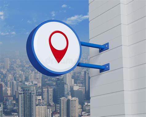 Map Pointer Navigation Concept 3d Rendering Stock Illustration Illustration Of Signboard