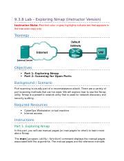 Nmap LAB Docx Lab Exploring Nmap Instructor Version Instructor Note Red Font Color Or