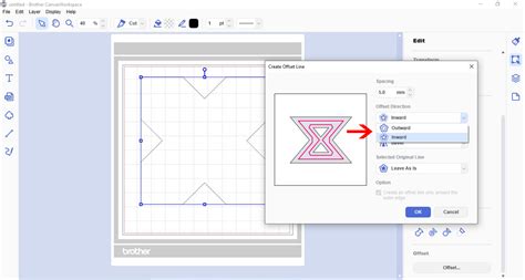 Faux Stitching In Brother Scan And Cut Canvas Workspace Design Bundles
