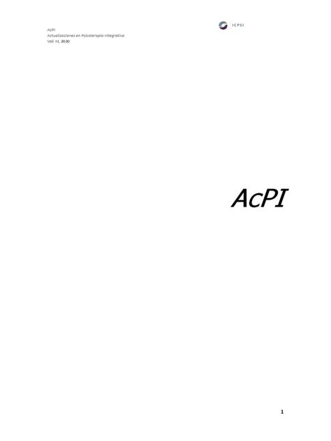 Acpi Vol Xi 2019 Pdf Depresión Estado De ánimo Alto Comisionado De Las Naciones Unidas