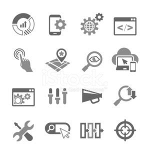 Seo Icon Set Stock Vector Royalty Free FreeImages