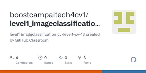 Github Boostcampaitech Cv Level Imageclassification Cv Level Cv Level