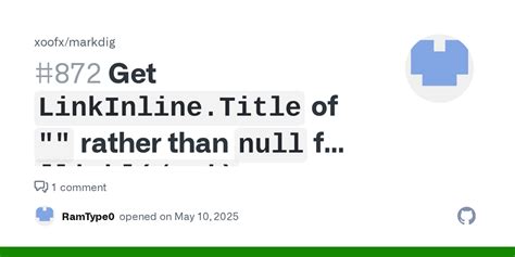 Get Linkinline Title Of Rather Than Null For Link Uri Issue Xoofx