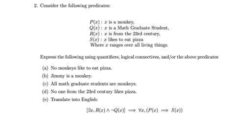 Solved Consider The Following Predicatespxx ﻿is A