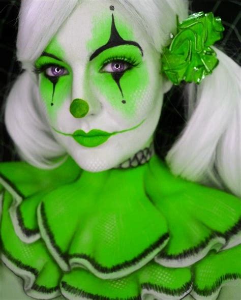 Carnival Time Green Clown Makeup Green Color Splash Photography