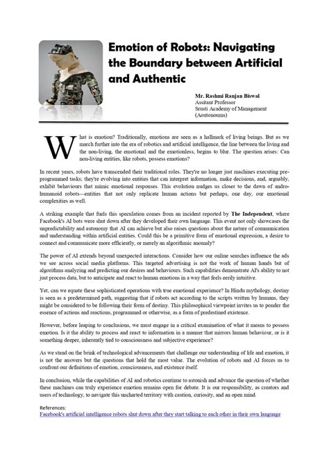 Rashmi Ranjan Biswal On Linkedin Ai Emotion Technology Facebook Chatgpt