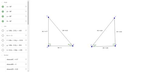 Angle Angle Similarity GeoGebra
