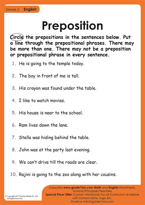 What Are The 10 Examples Of Preposition Sentences With Answers Catalog Library