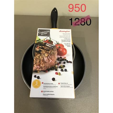 Gibson Black Cookware Set Shopee Philippines