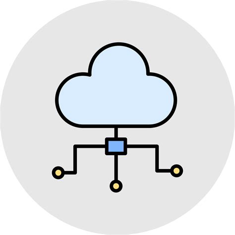 Cloud Computing Line Filled Light Icon 44119400 Vector Art At Vecteezy