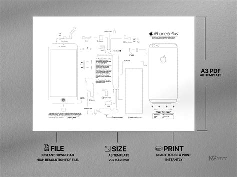 Iphone 6 Plus Frame Template Iphone Template Framed Iphone Iphone