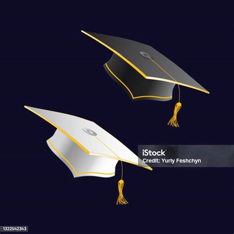 흑백 학생 모자 졸업 모자 학술 축하 기호 교육 광장 유니폼 3차원 형태에 대한 스톡 벡터 아트 및 기타 이미지 3차원 형태 Last Occurrence 검은색