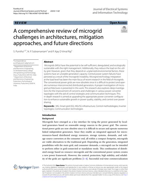 Pdf A Comprehensive Review Of Microgrid Challenges In Architectures Mitigation Approaches