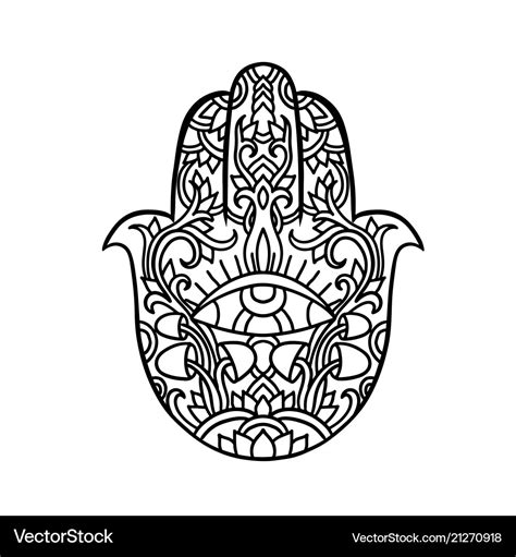 Hamsa Hand Template