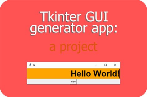 Tkinter Gui Generator Gui That Creates Guis Python Programming