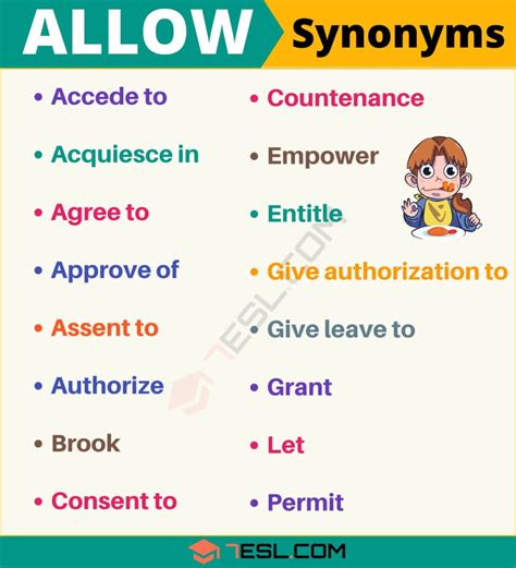 100 Synonyms For Allow With Examples Another Word For Allow 7ESL