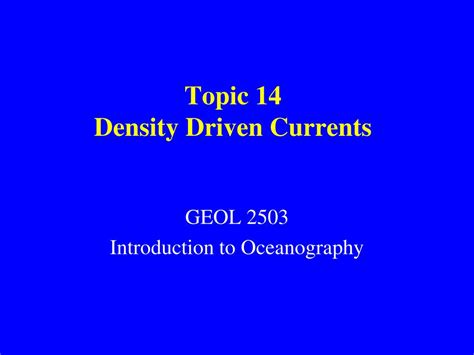 Ppt Understanding Vertical Circulation In The Ocean Thermohaline