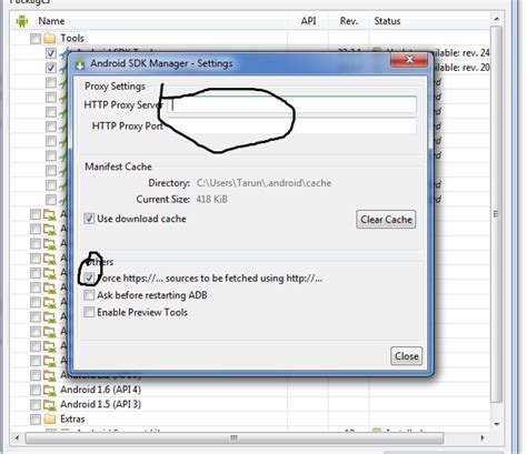 Android Sdk Manager Only Show Installed Package Stack Overflow