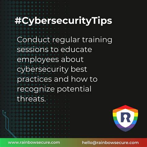 Cybersecurity Employeetraining Staysafeonline Securityawareness Cyberthreats Rainbow Secure
