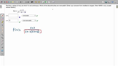Solved Find The X Values If Any At Which F Is Not Continuous Which
