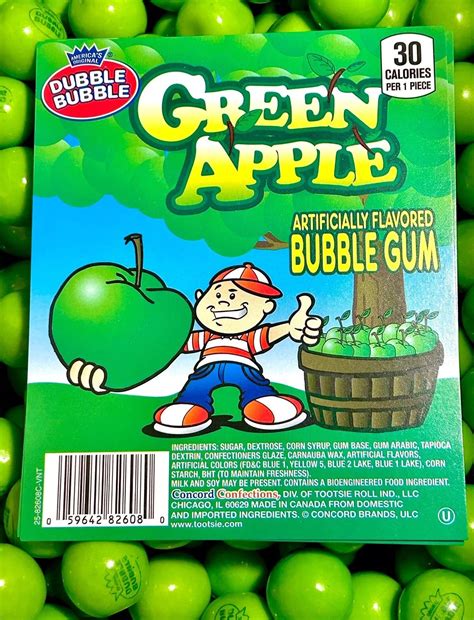 Dubble Bubble Green Apple Gumballs Bulk 1466lb I Got Your Candy