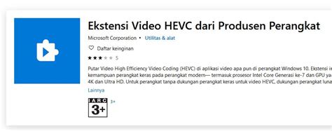 Cara Install Codec HEVC Gratis Di Windows 10 Untuk Memutar Video H 265 Bacolah Com