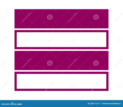Rectangle Geometric Outline And Shape Collection Pink Symbol Stock Vector Illustration Of