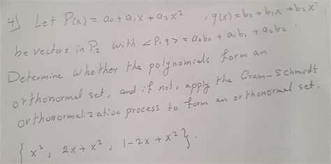 Solved 4le P X A0 A1x A2x2 G X B0 B1x B2x2 Bevectors In P2