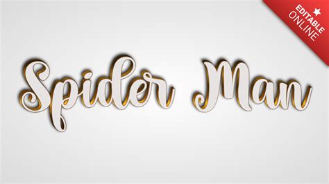 Spider Man Text Effect Generator