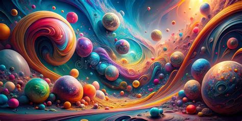 Colorful Surreal Imagination Abstract Background Ai Generative Stock