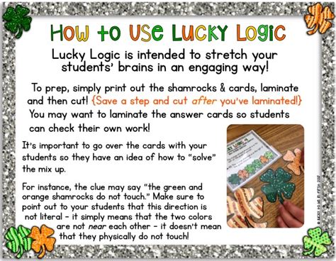 Problem Solving Lucky Logic {logic Puzzles} Shop Lucky Learning With Molly Lynch