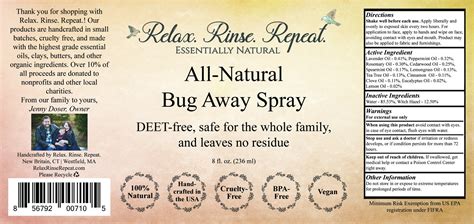 All Natural Bug Away Spray — Relax Rinse Repeat