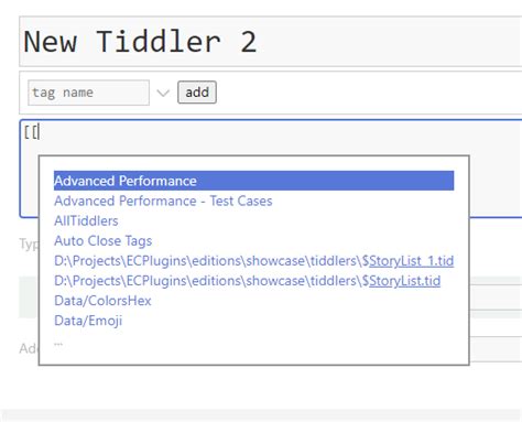 Auto Complete Plugin Complete Tiddlers Fields And Your Dreams