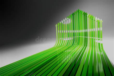 Being Successful In Business And Protecting The Environment Green Arrows Rising Up And