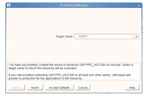 Creating The Sap Resource Hierarchy Lifekeeper For Linux Live 970