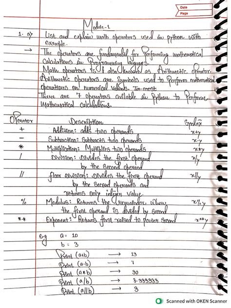 Python 2nd Sem Module 1 Notes Pdf