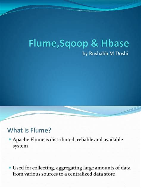 Flume Sqoop And Hbase Pdf
