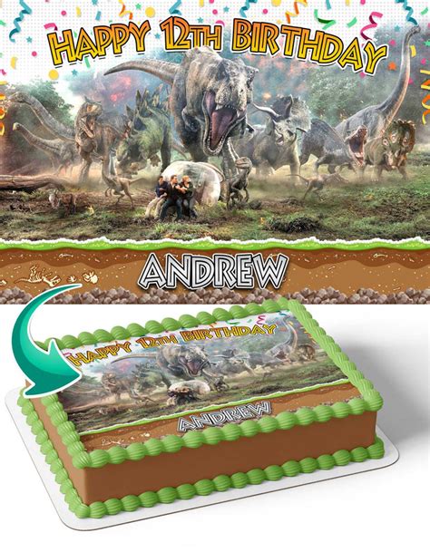 Jurassic World Jw Edible Cake Toppers Ediblecaketopper