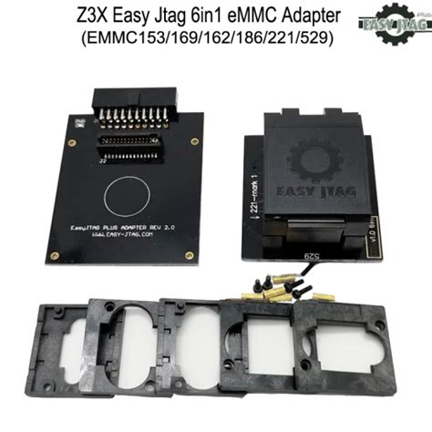 Z3x Easy Jtag Emmc Socket 6 In 1 Emmc153 169 162 186 221 529 For Easy Jtag Plus Box