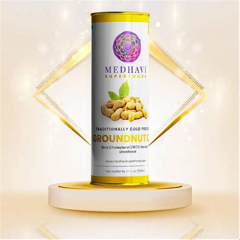 500ml Medhavi Wood Cold Pressed Groundnut Oil At Rs 399bottle Wooden