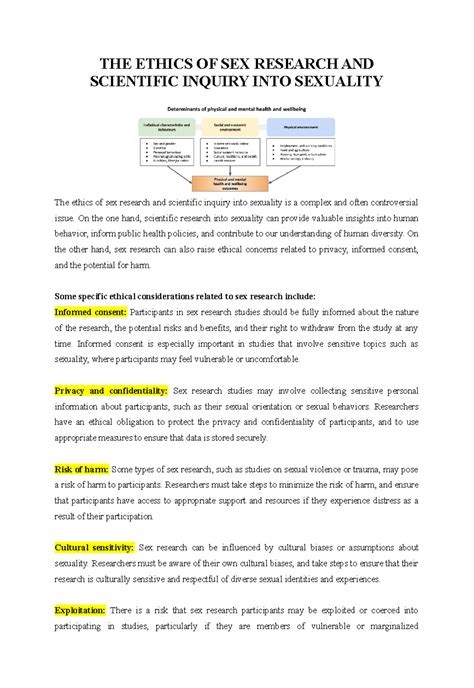 The Ethics Of Sex Research And Scientific Inquiry Into Sexuality The