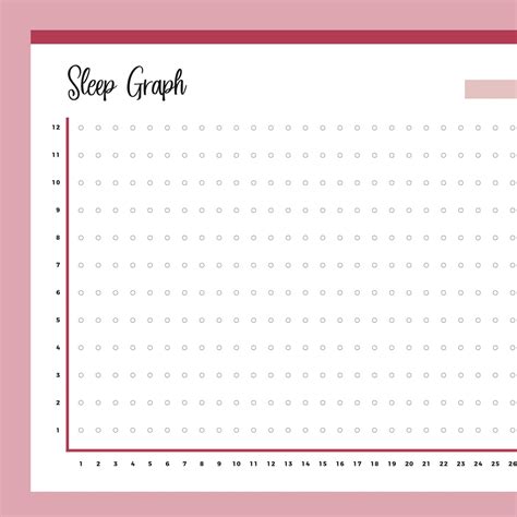 Printable Monthly Sleep Tracking Graph Instant Download Pdf A4 And
