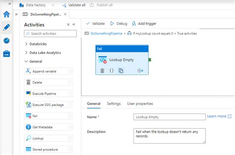 Microsoft BI Tools ADF Snack Fail Pipeline On Purpose