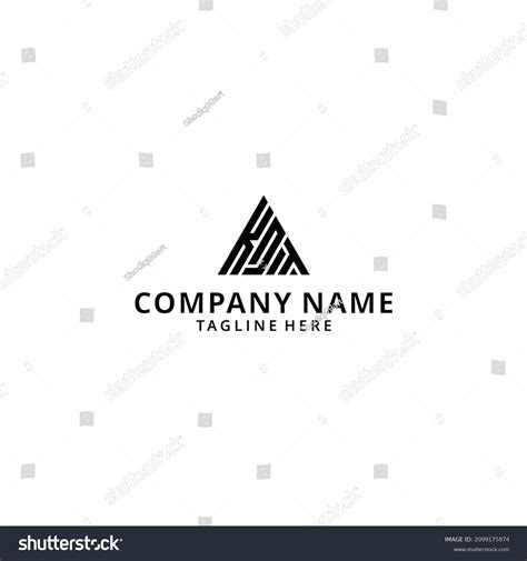 Kdt Illustration Triangle Shape Original Monogram Stock Vector Royalty Free 2099175874